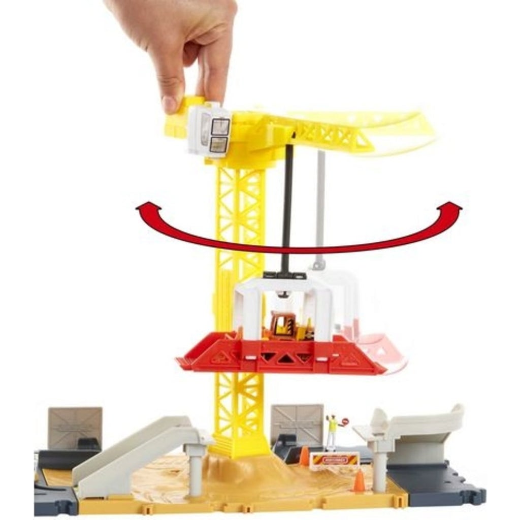 Matchbox Construction Site Crane Set with Toy Car - Playpolis