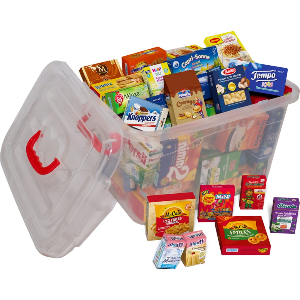Tanner Big Value Box of Play Food for Supermarkets - Playpolis