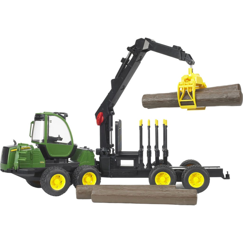 Bruder John Deere 1210E Forwarder with 4 Logs and Grab - Playpolis