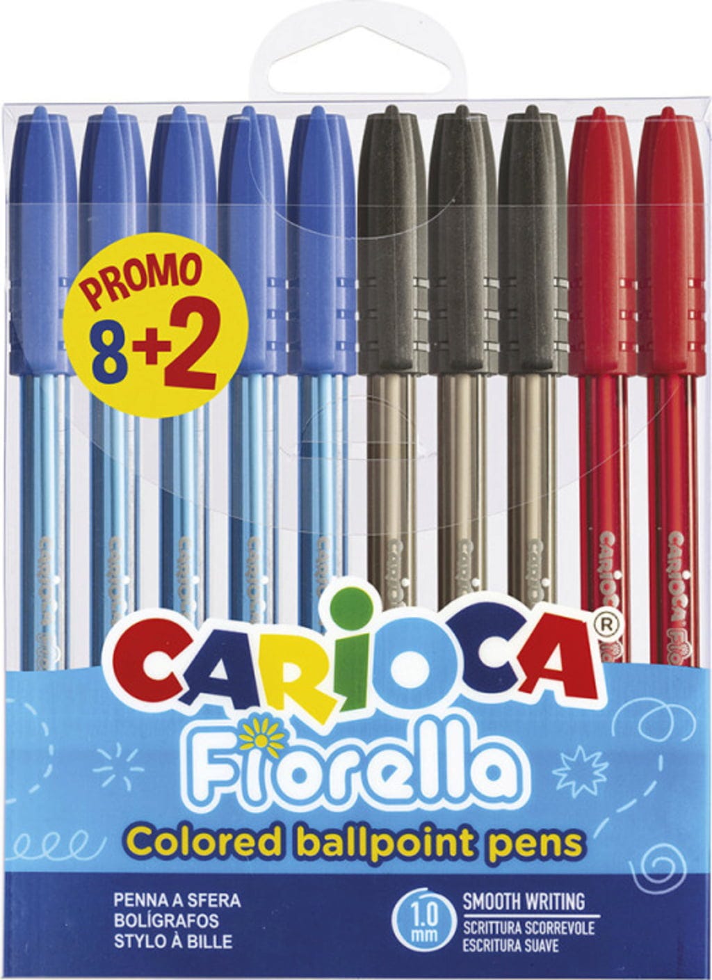 Carioca Fiorella Colored Pens Assorted, 10 items - Playpolis