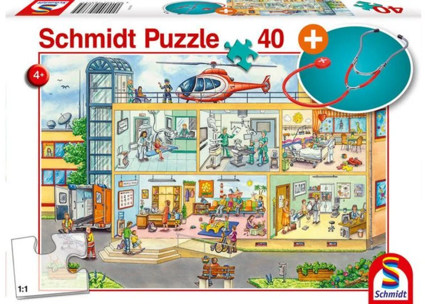 Schmidt Spiele Puzzle - In the Children's Hospital, 40 pieces + Plastic ...